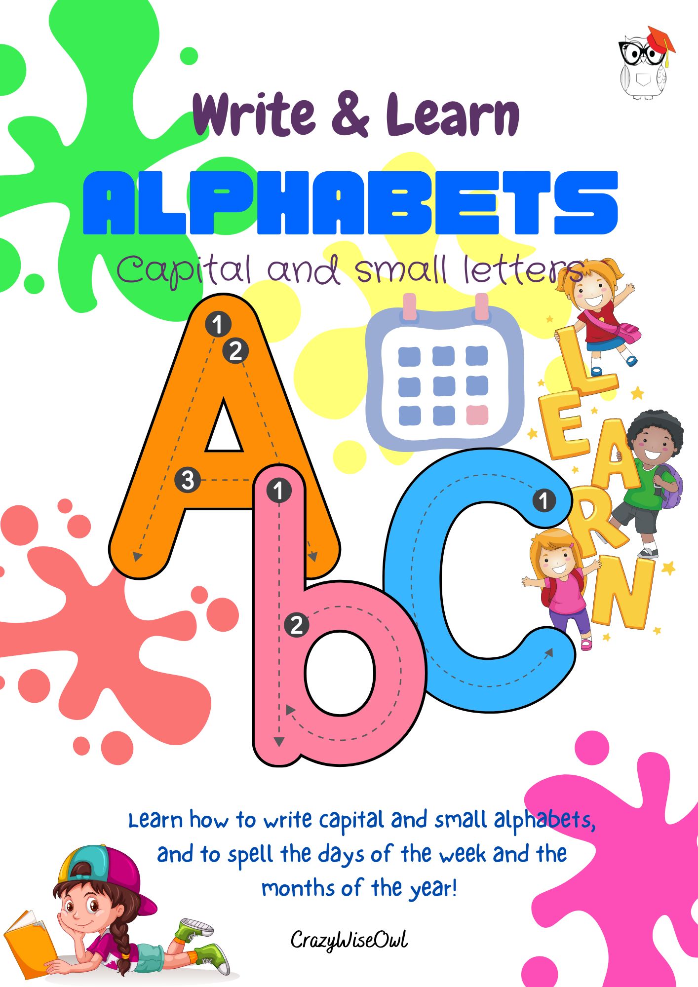 Write and Learn Alphabets | 88 Pages | Printable | Preschool ...